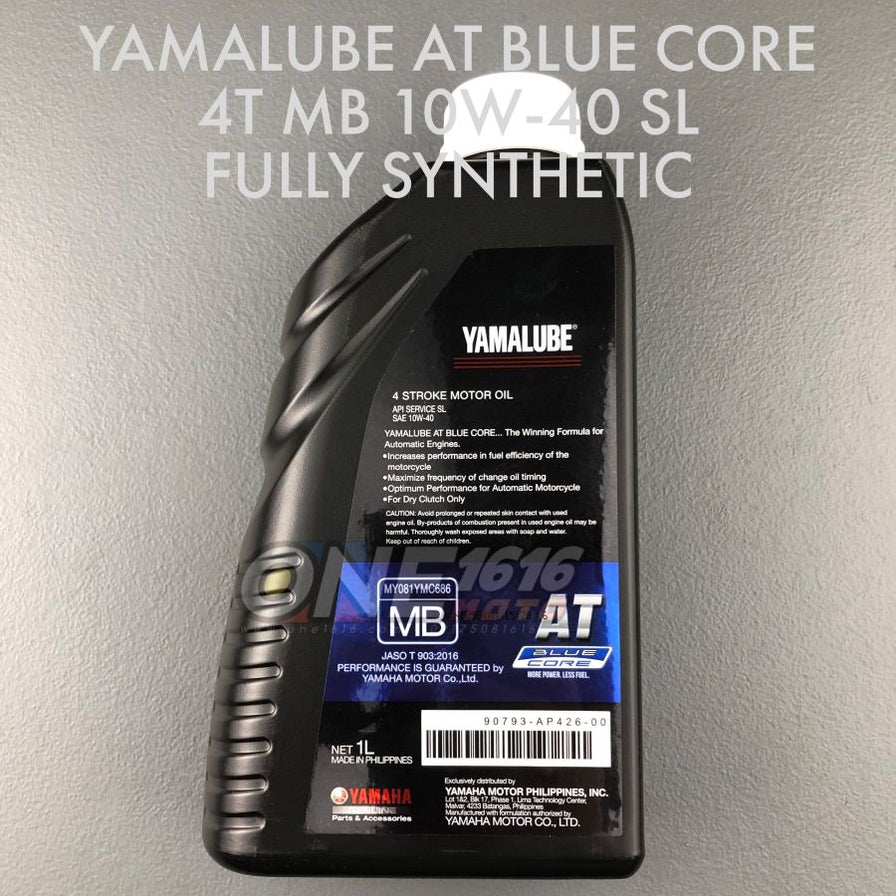 Yamaha Yamalube AT Bluecore Fully Synthetic 10W40 1 Liter Engine Oil f ...