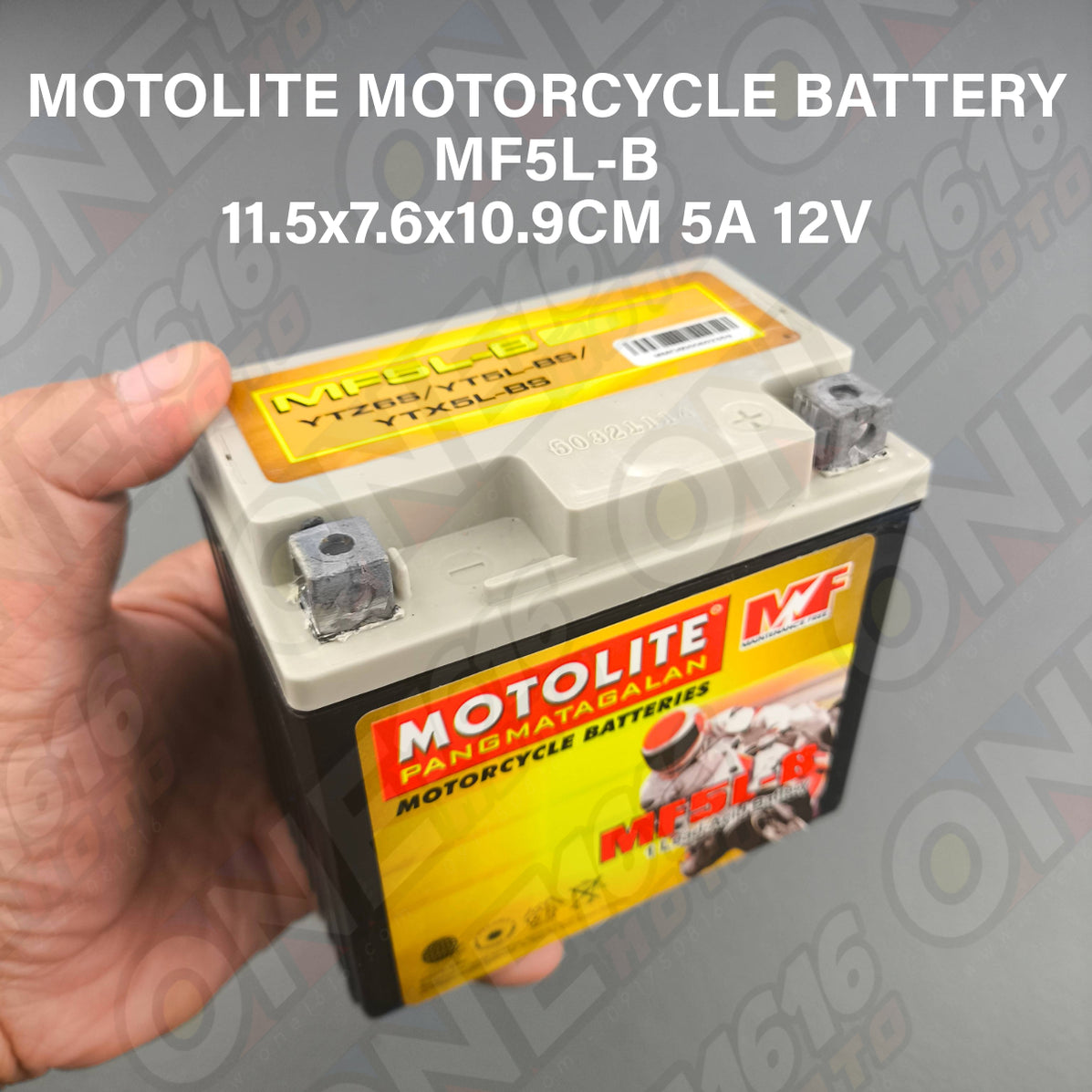 Motolite MF5L-B Maintenance Free Motorcycle Battery for Honda Click 12 ...