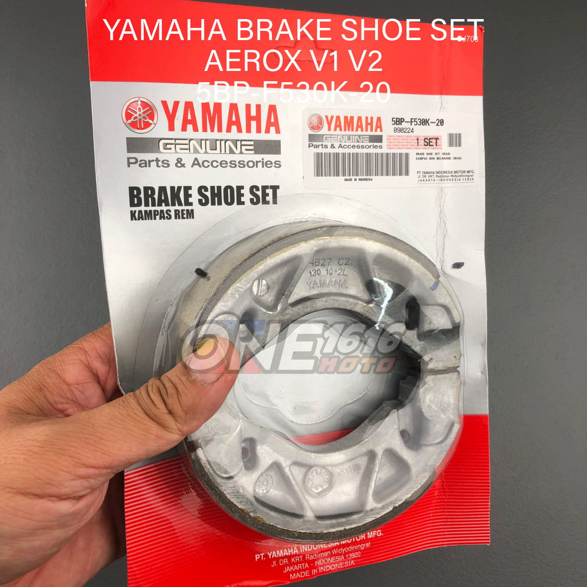 Yamaha Genuine Brake Shoe Set 5BP-F530K-20 for Aerox V1, V2 — ONE1616 Motorcycle Parts ...