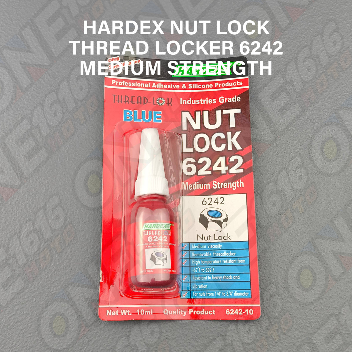 Hardex Thread Locker Nut Lock 6242 Blue Medium Strength Original ...