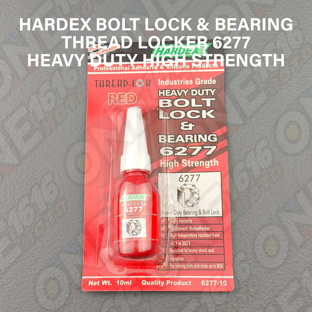 Hardex Thread Locker Bolt Lock & Bearing 6277 Red High Strength Heavy ...