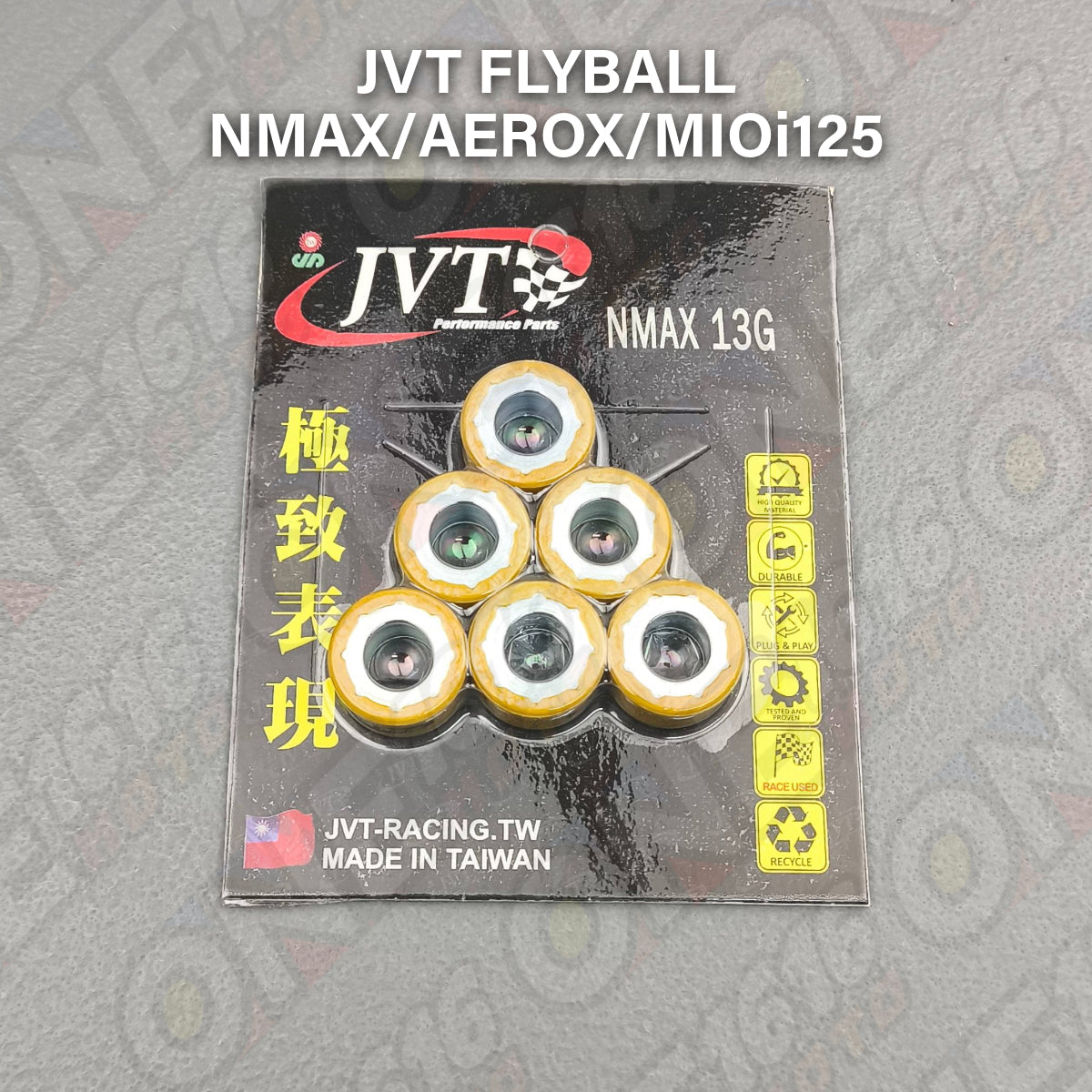 JVT Flyball Set For Nmax/Aerox/M3/Soul/Mx/Gear/Gravis/Fazzio 6 Pcs/3 P ...