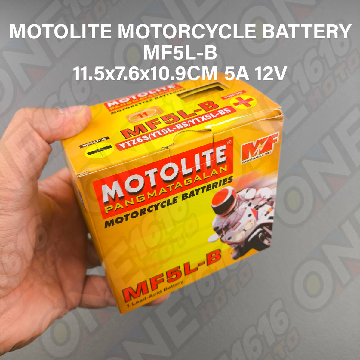 Motolite MF5L-B Maintenance Free Motorcycle Battery for Honda Click 12 ...