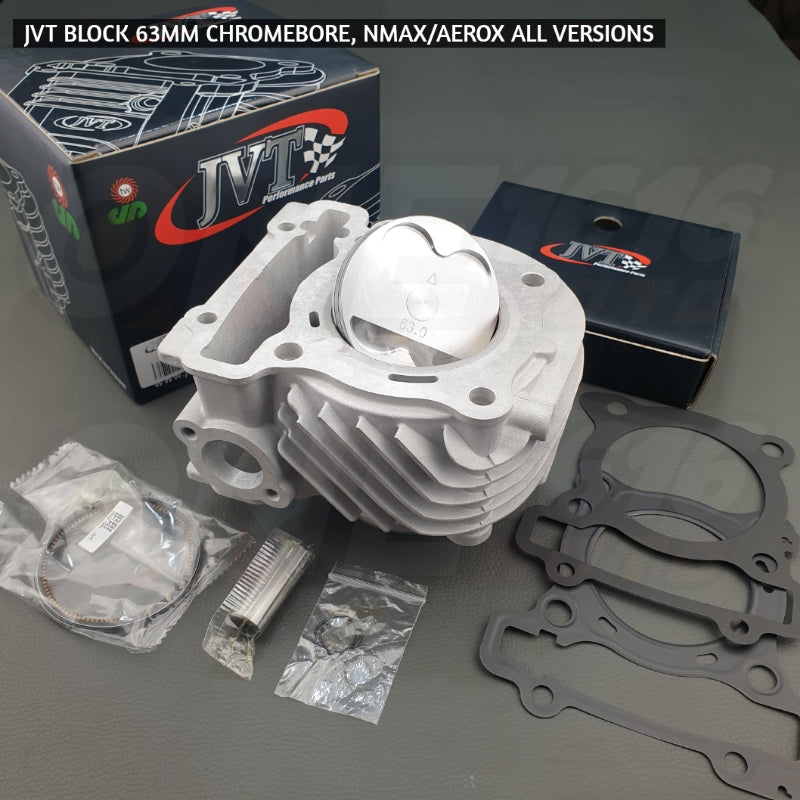JVT Block 63mm Chromebore For Nmax/Aerox All Versions Heavy Duty Perfo ...